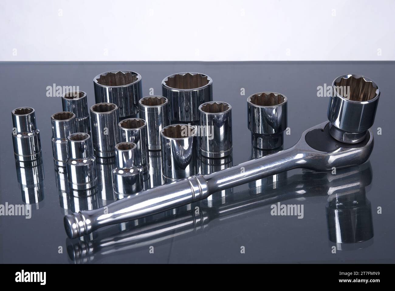 Set of torque wrenches or car repair. Professional tools. Torque wrench ...