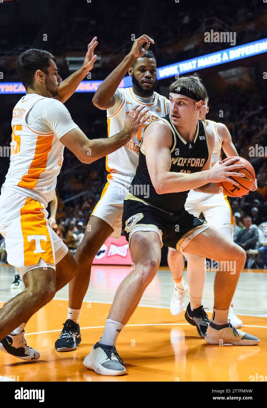 KNOXVILLE, TN - NOVEMBER 14: Wofford Terriers center Kyler Filewich (14 ...