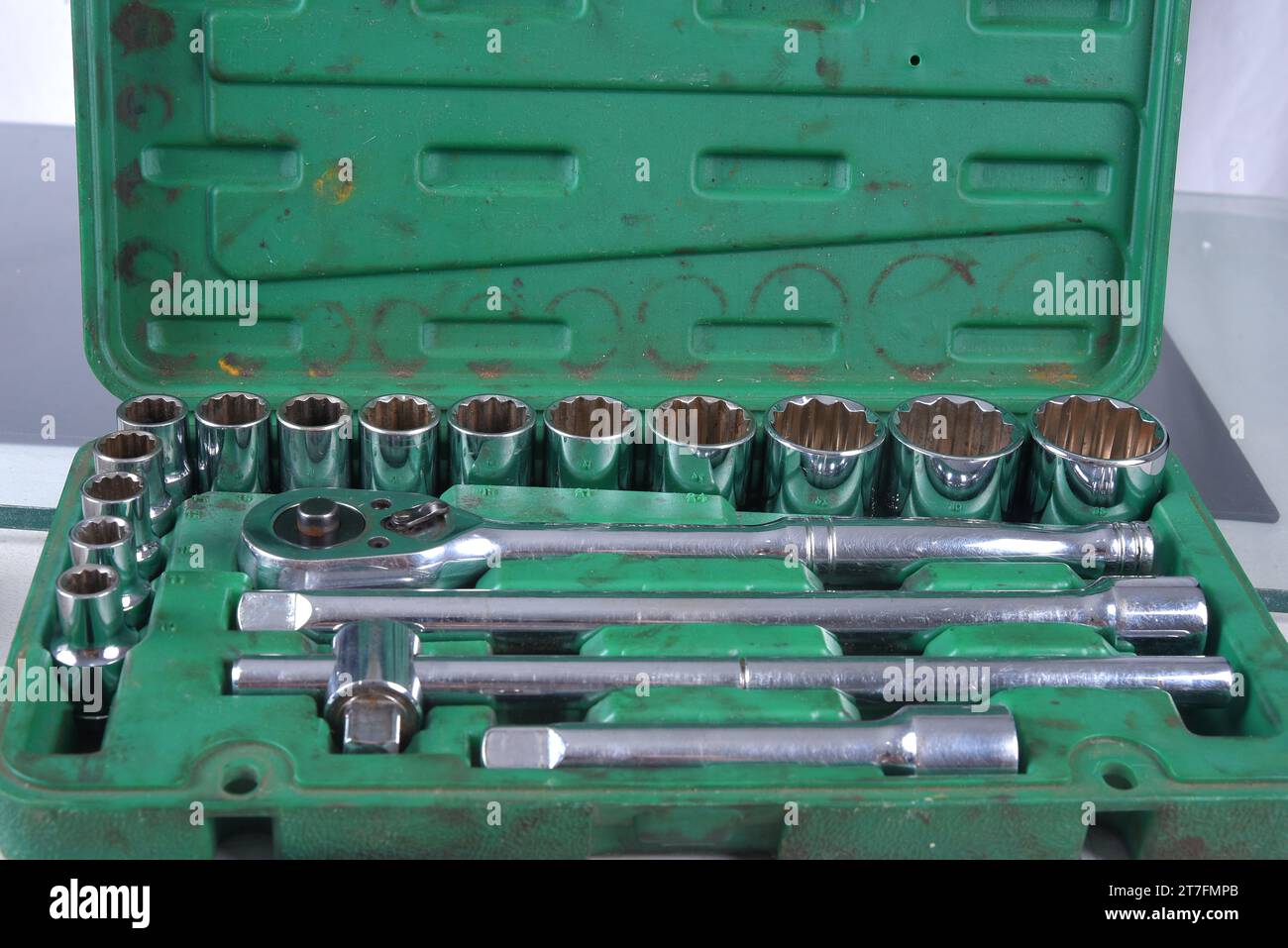 Set of torque wrenches or car repair. Professional tools. Torque wrench ...