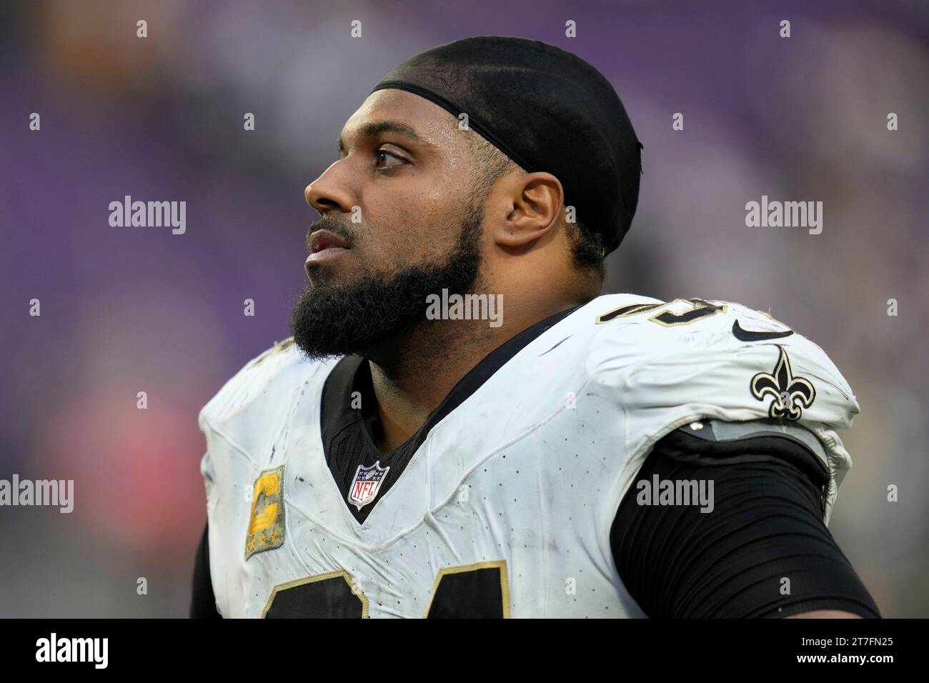 New Orleans Saints defensive end Cameron Jordan (94) walks off the ...