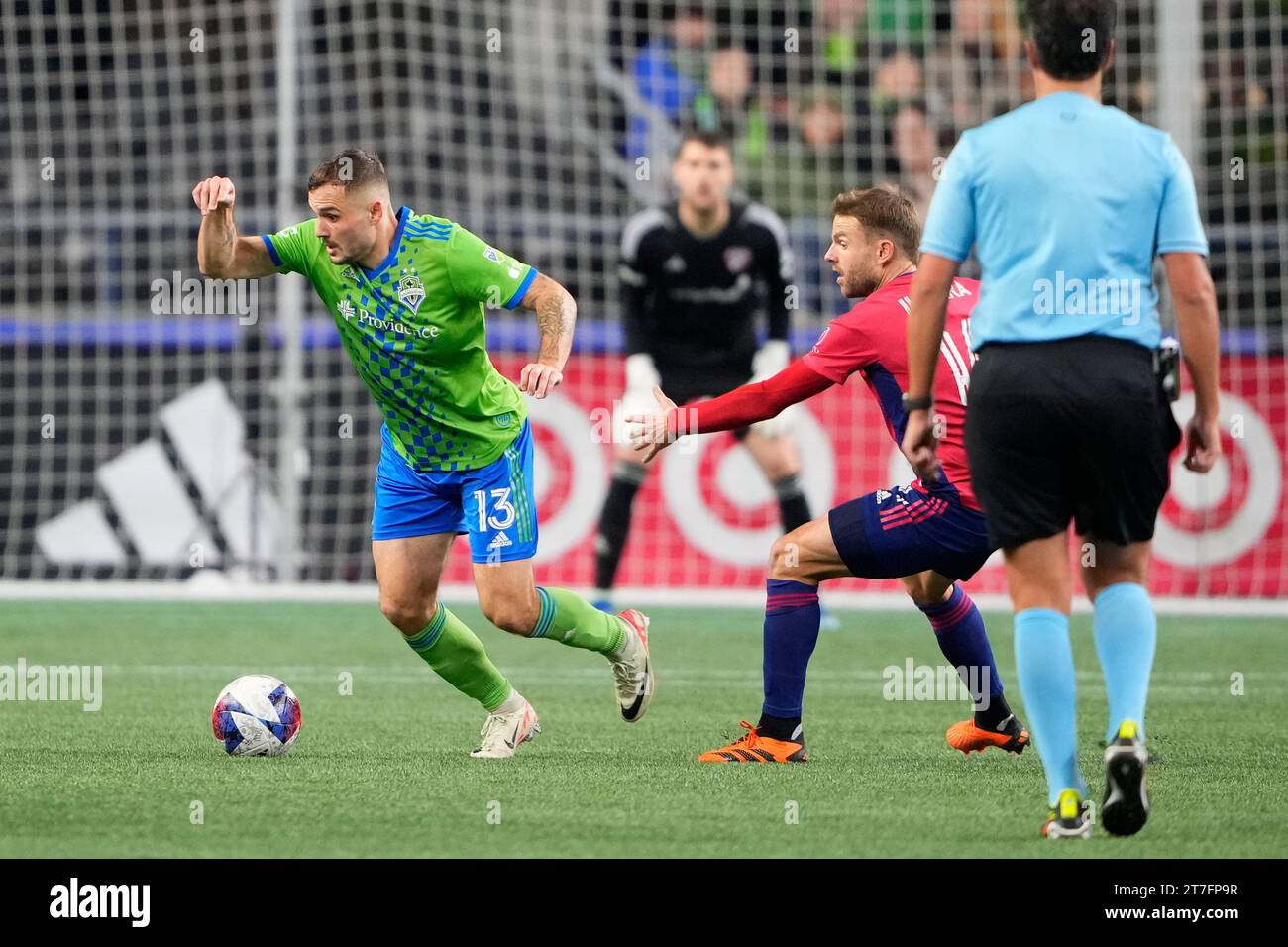 Seattle Sounders forward Jordan Morris (13) in action against FC Dallas ...