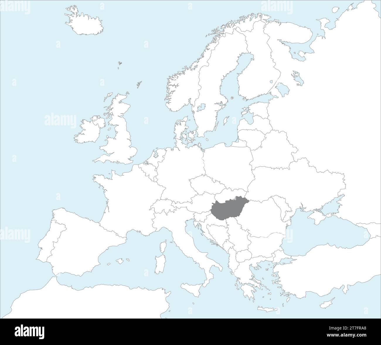 Location map of the REPUBLIC OF HUNGARY, EUROPE Stock Vector Image ...