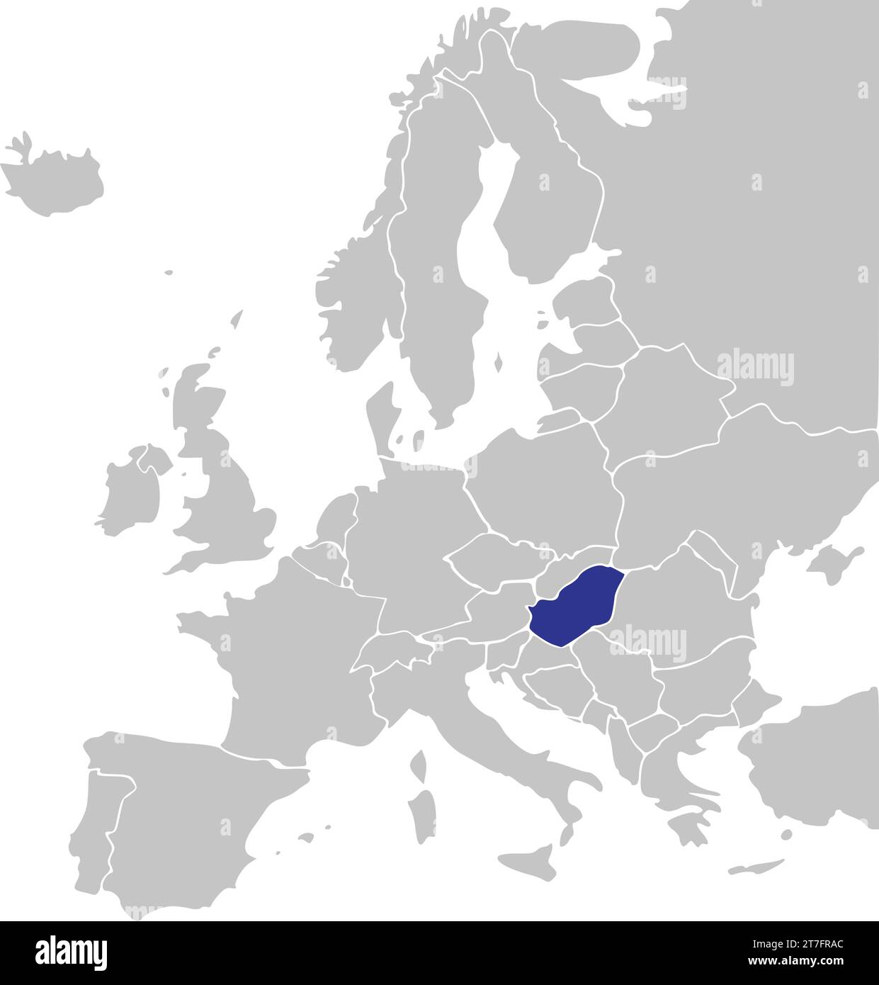 Location map of the REPUBLIC OF HUNGARY, EUROPE Stock Vector Image ...