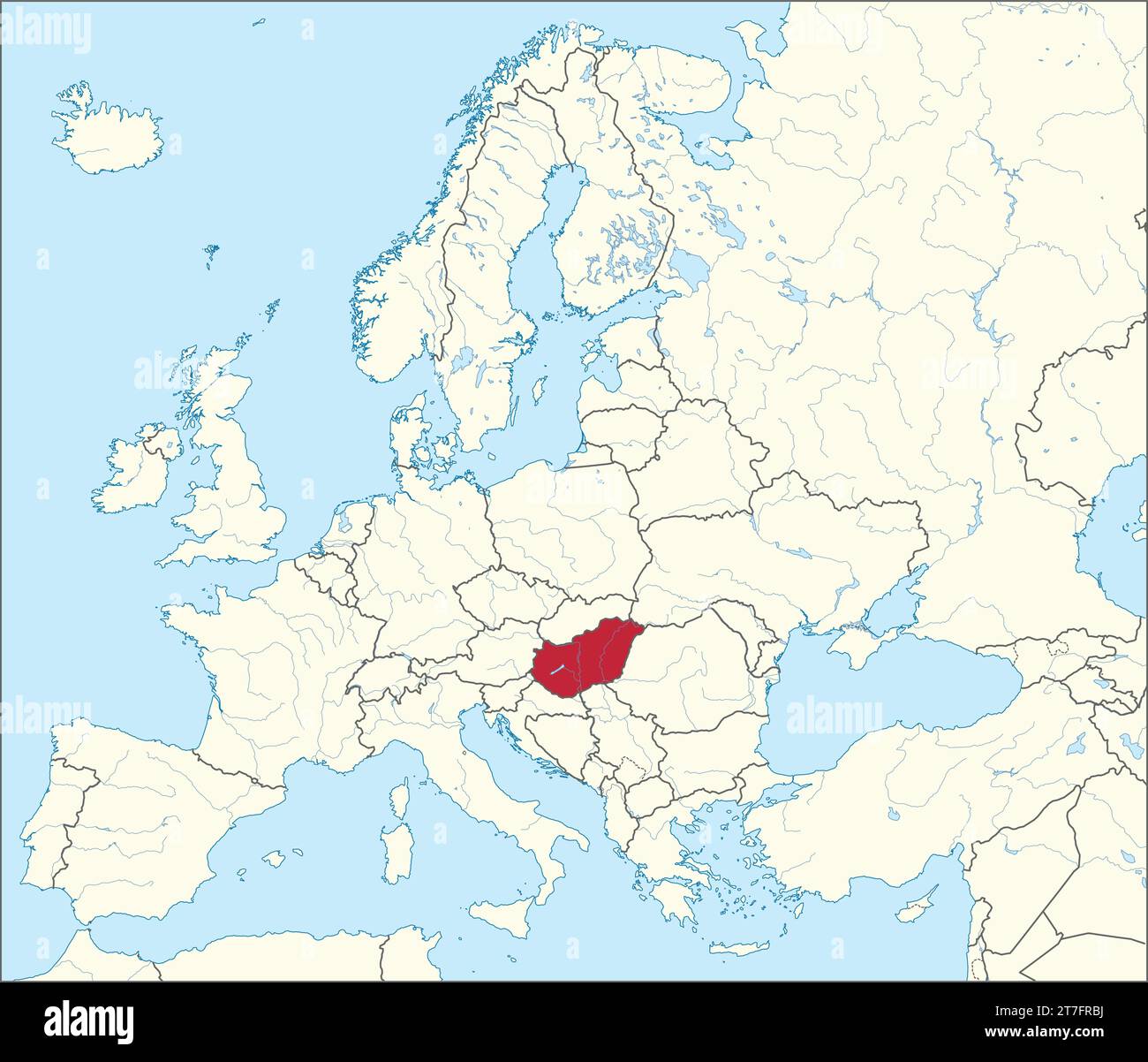 Location map of the REPUBLIC OF HUNGARY, EUROPE Stock Vector Image ...