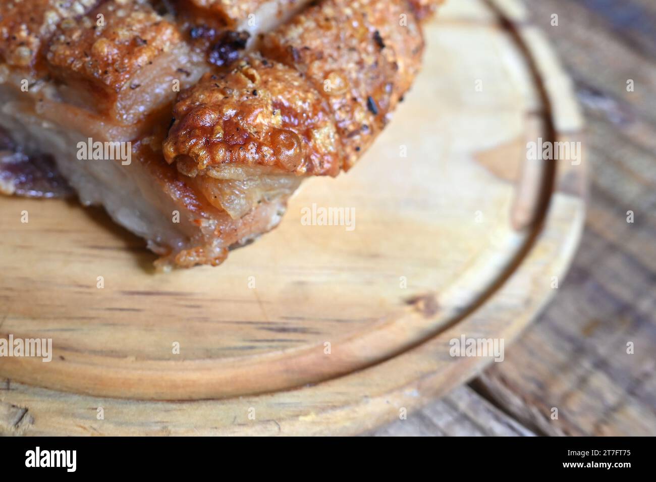 fatty food bacon crackling, fried pork skin pururuca, pork pancetta ...