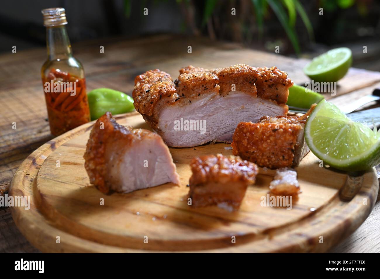 fatty food bacon crackling, fried pork skin pururuca, pork pancetta ...