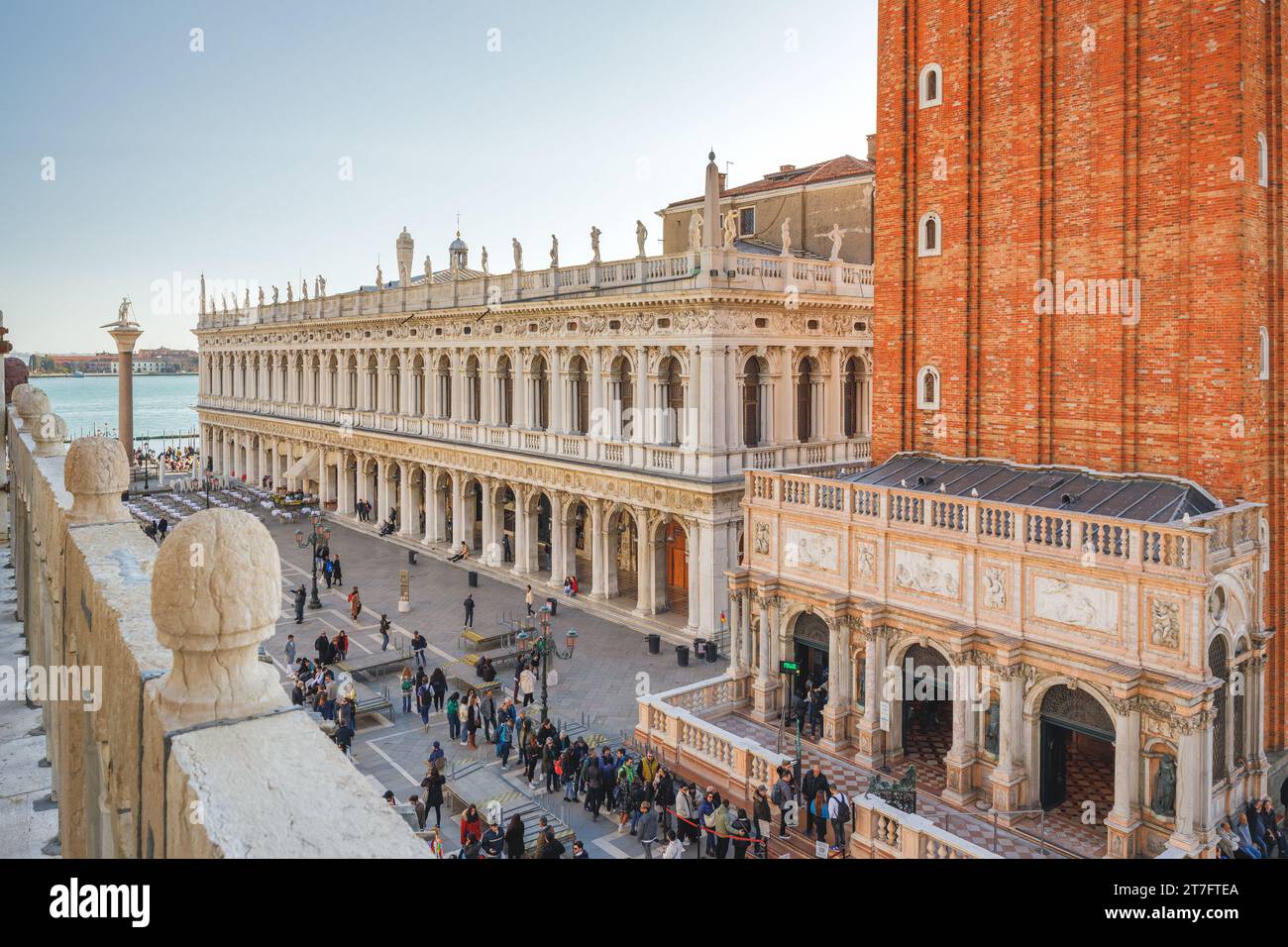 VENICE, ITALY - MARCH 4, 2023: St Mark's Square, view from the terrace ...