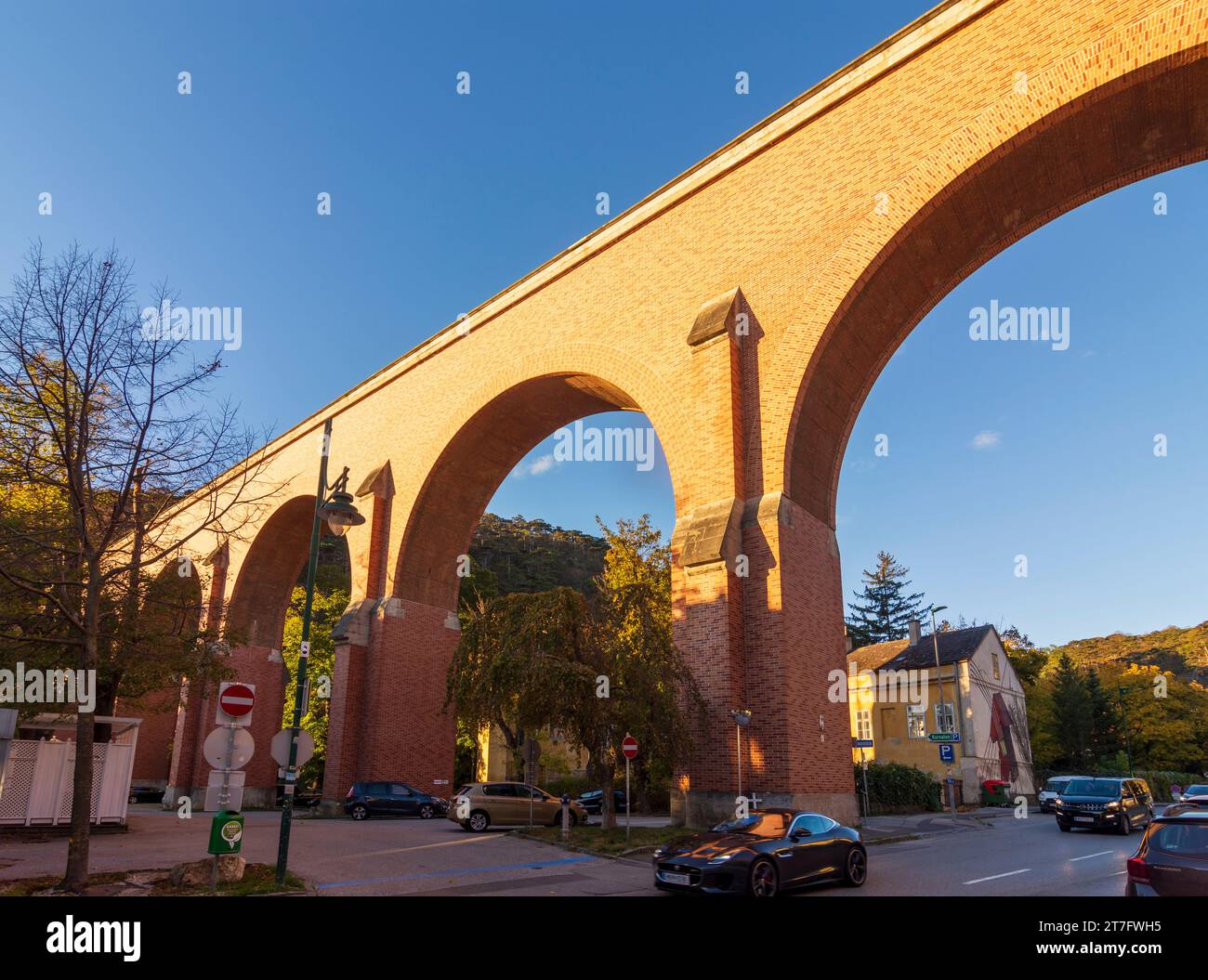 Mödling: aqueduct of I. Wiener Hochquellenwasserleitung (I. Vienna high ...