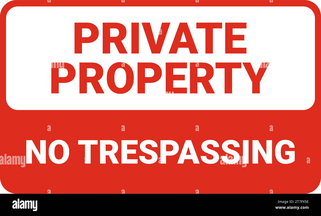 Private property trespassing Stock Vector Images - Alamy