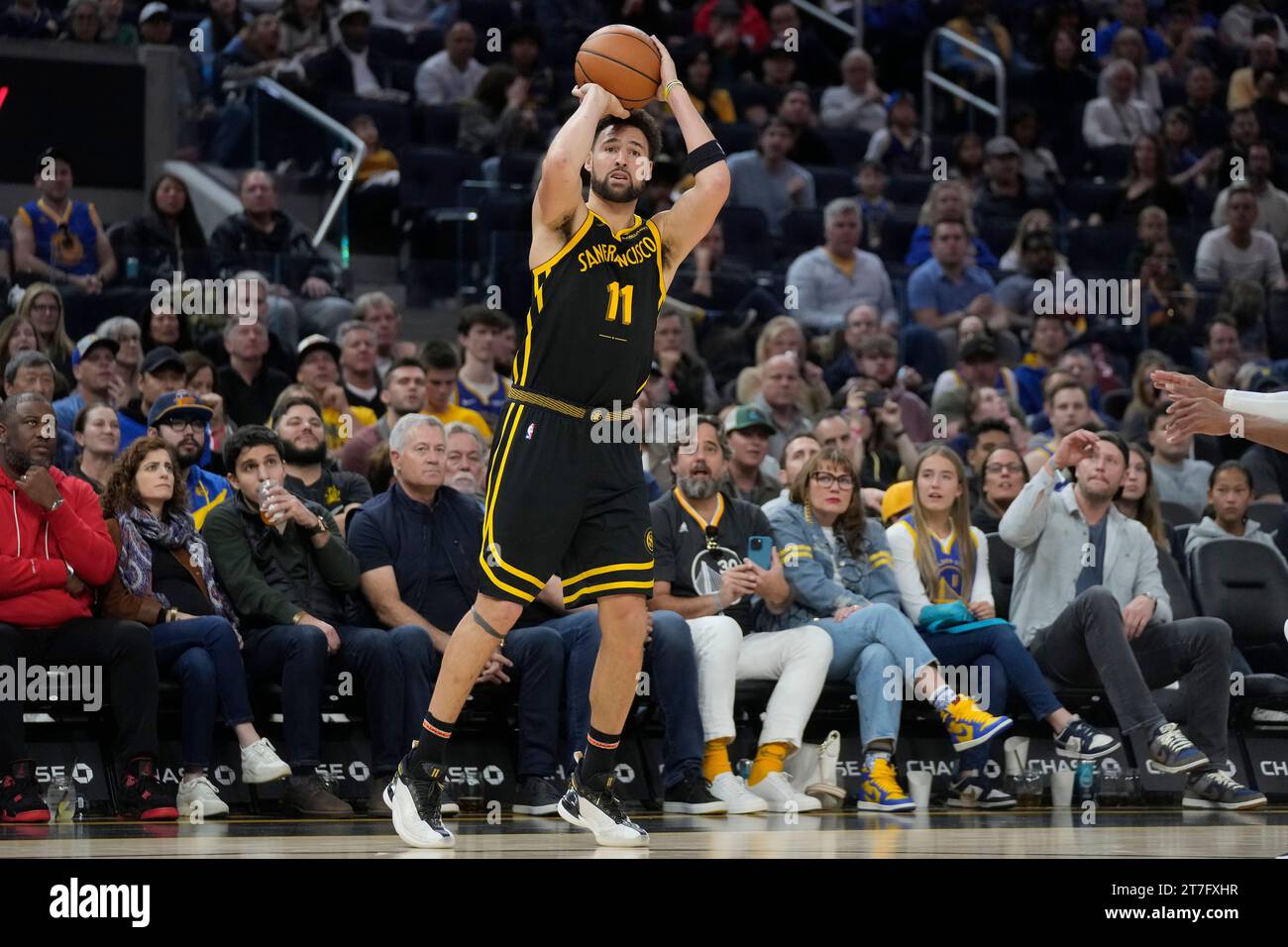 Golden State Warriors guard Klay Thompson during an NBA basketball game ...