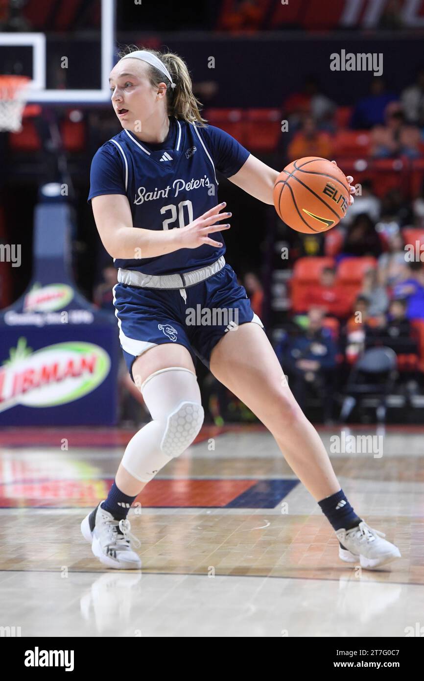 CHAMPAIGN, IL - NOVEMBER 15: St. Peter's Peacocks Point Guard Reilly ...