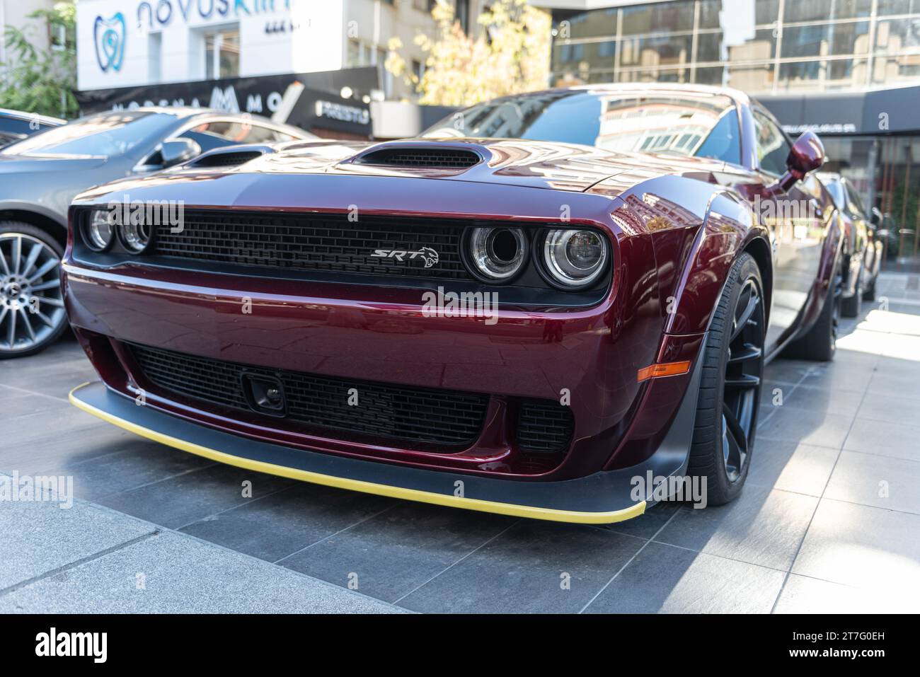 ISTANBUL, TURKEY - NOVEMBER 12, 2023: Red 2022 Dodge Challenger SRT ...