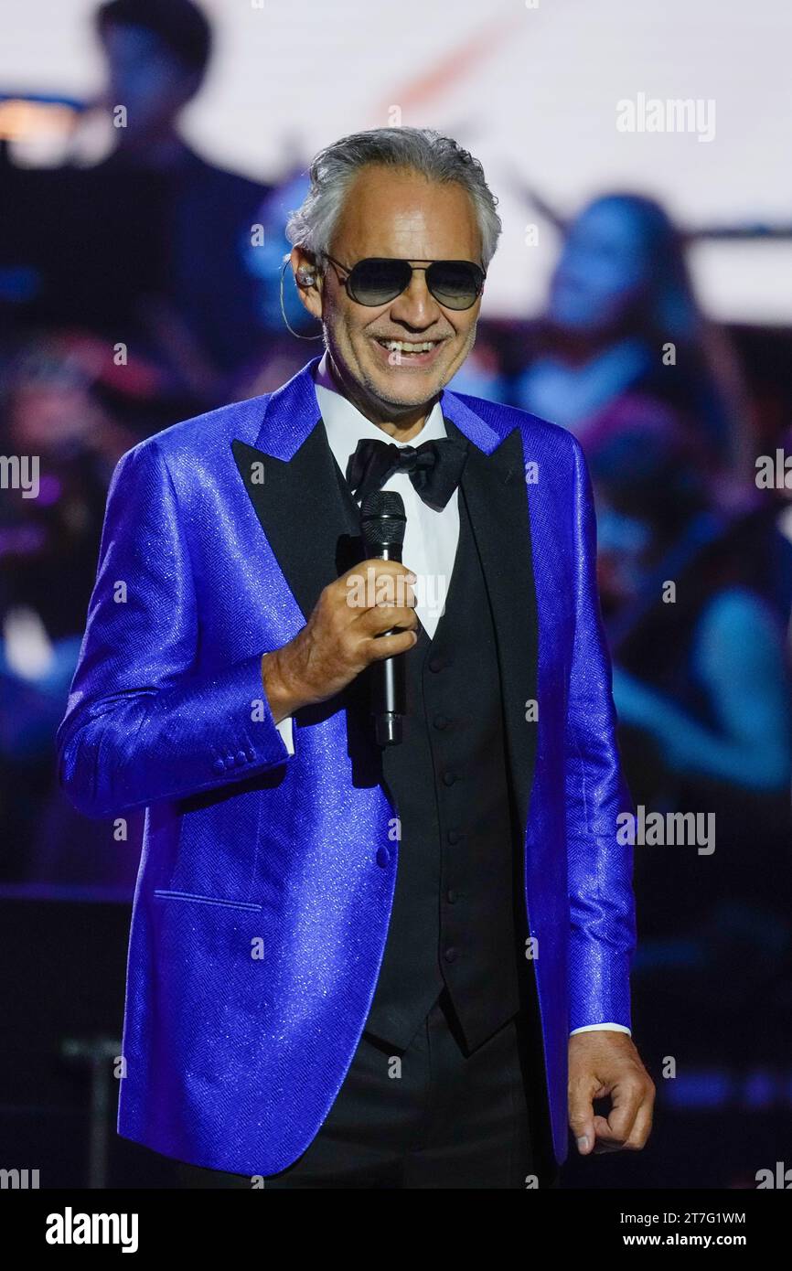Andrea Bocelli performs during the Latin Recording Academy Person of ...