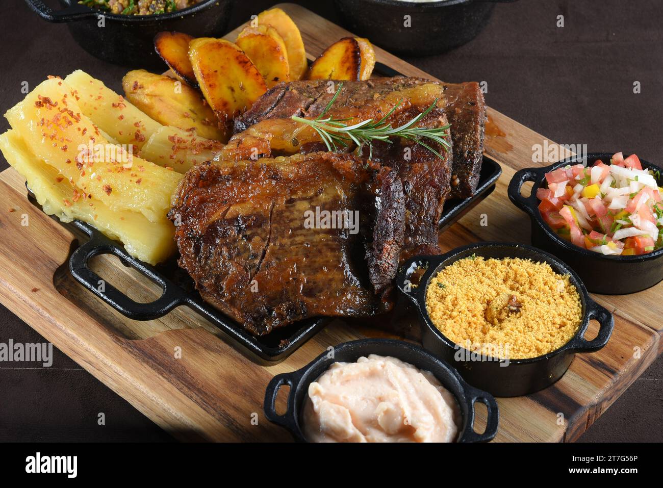 Grilled Chuck Eye Roll Steak roasted on a chopping board. bbq barbecue ...