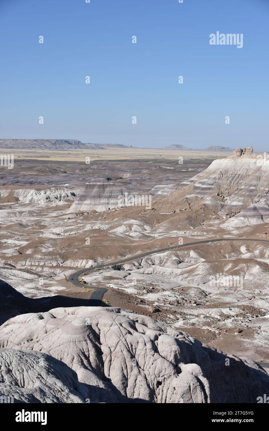 Painted Desert National Park, AZ USA 10/17/2023. Blue Mesa is a ...