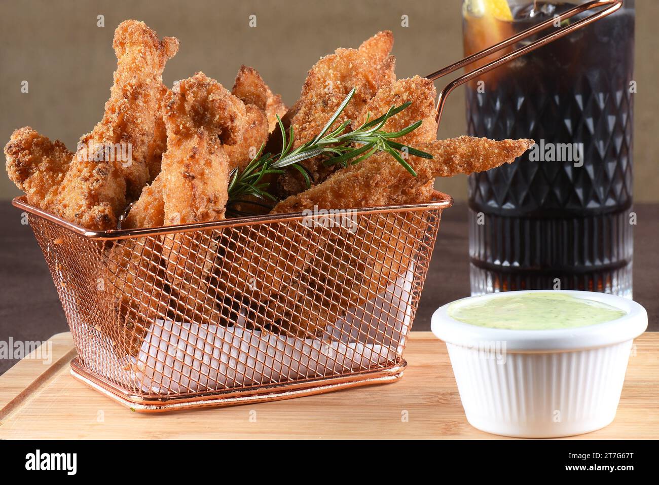 delicious pieces of fried fish breaded with panko flour served with ...