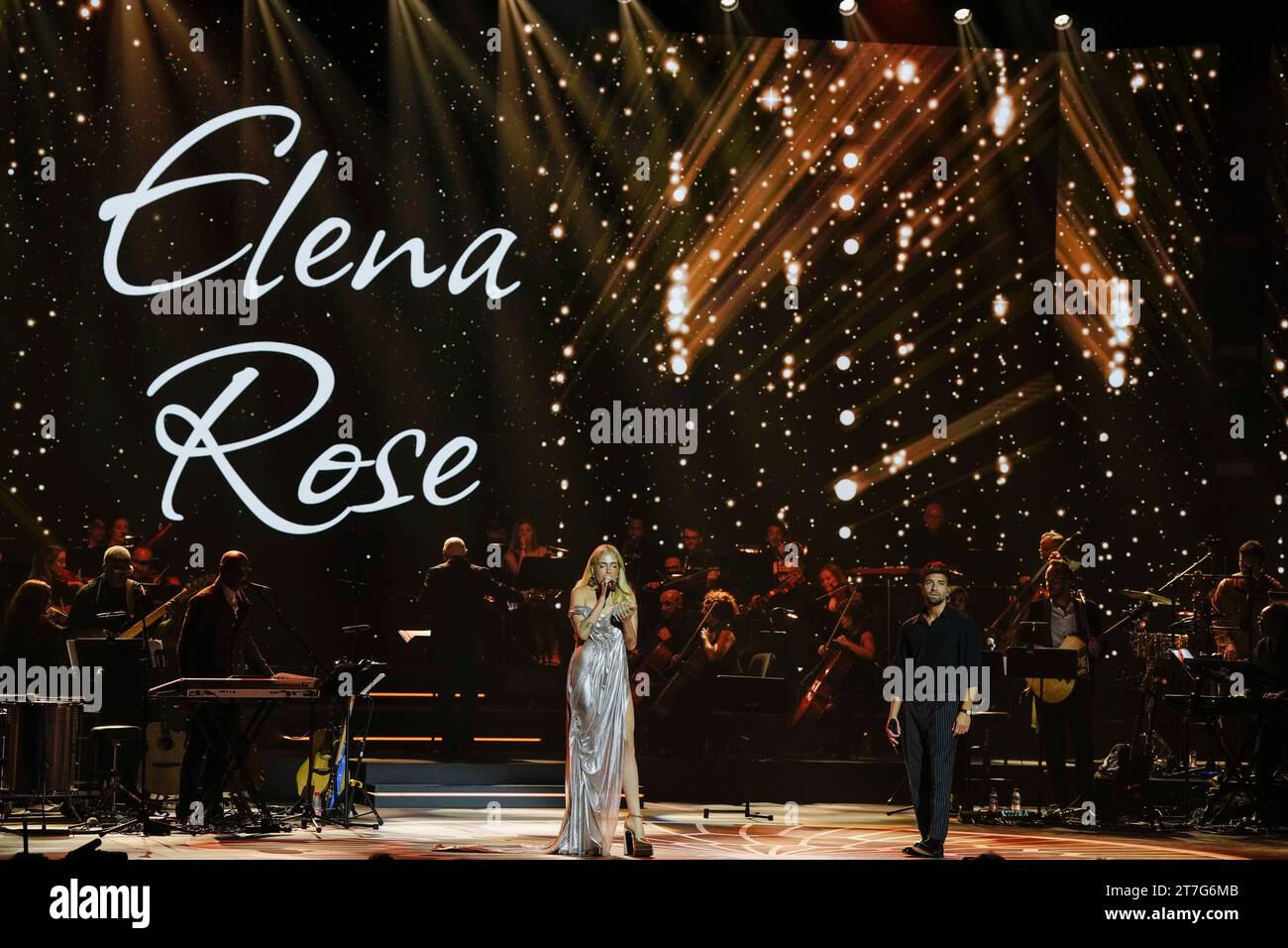 Elena Rose, left, and Pablo Alboran, perform during the Latin Recording ...