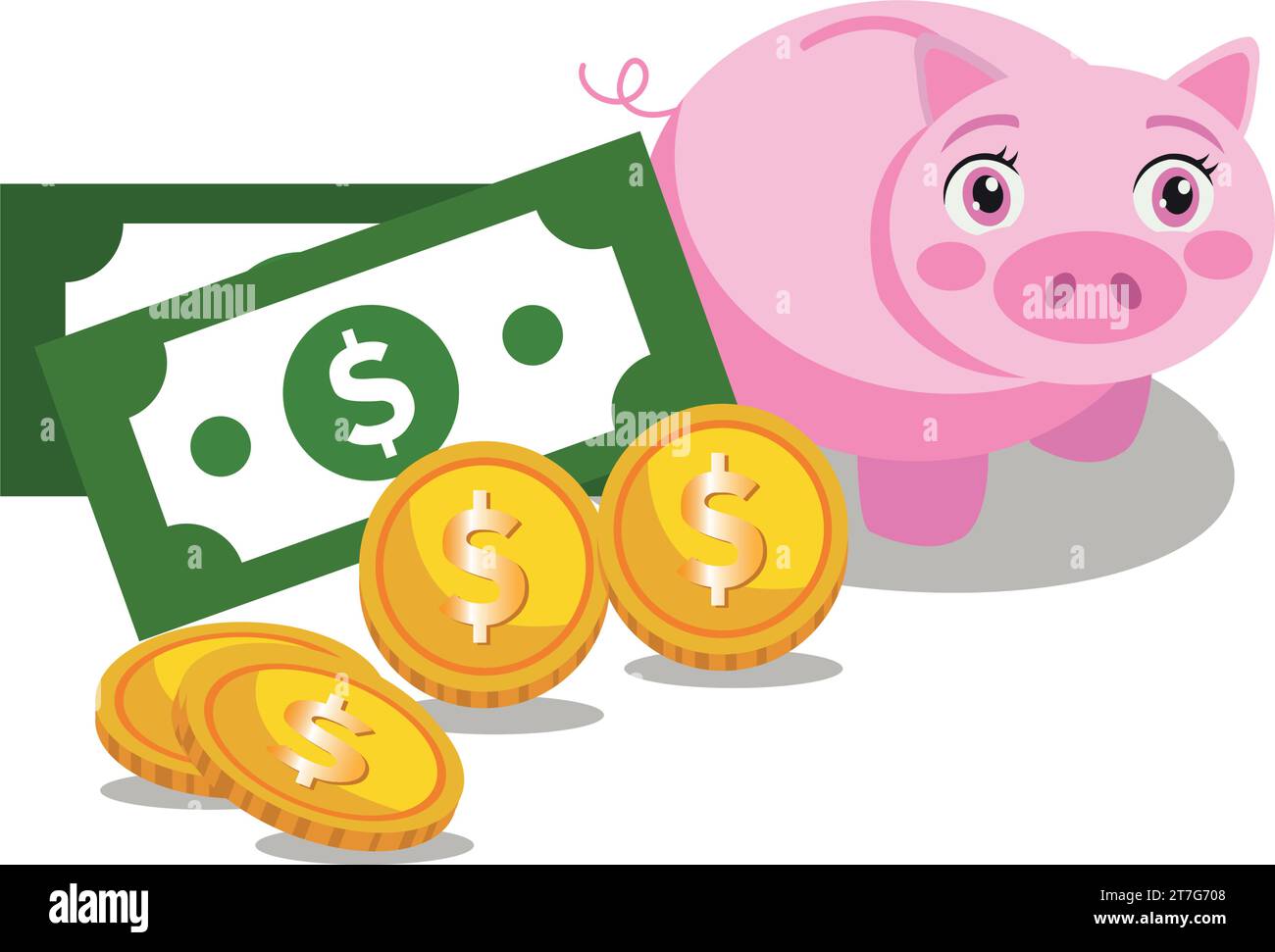 Dollar coins notes Stock Vector Images - Alamy