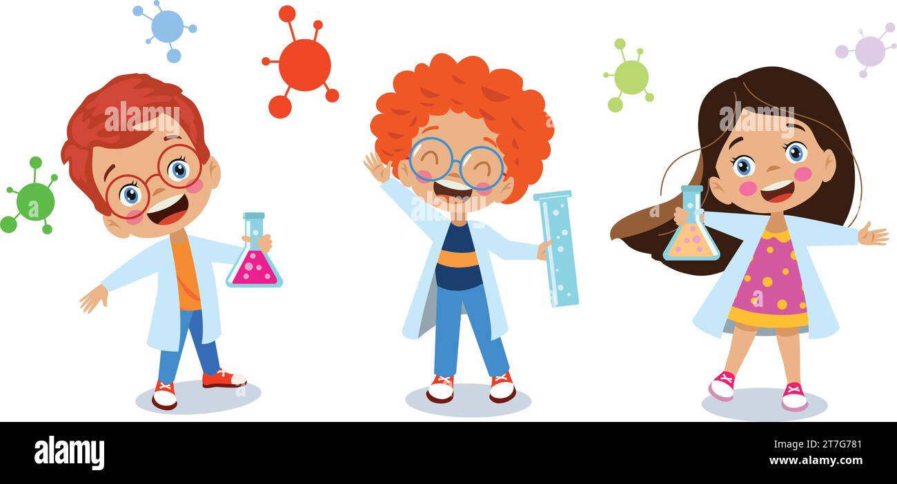 cute students experimenting in lab Stock Vector Image & Art - Alamy