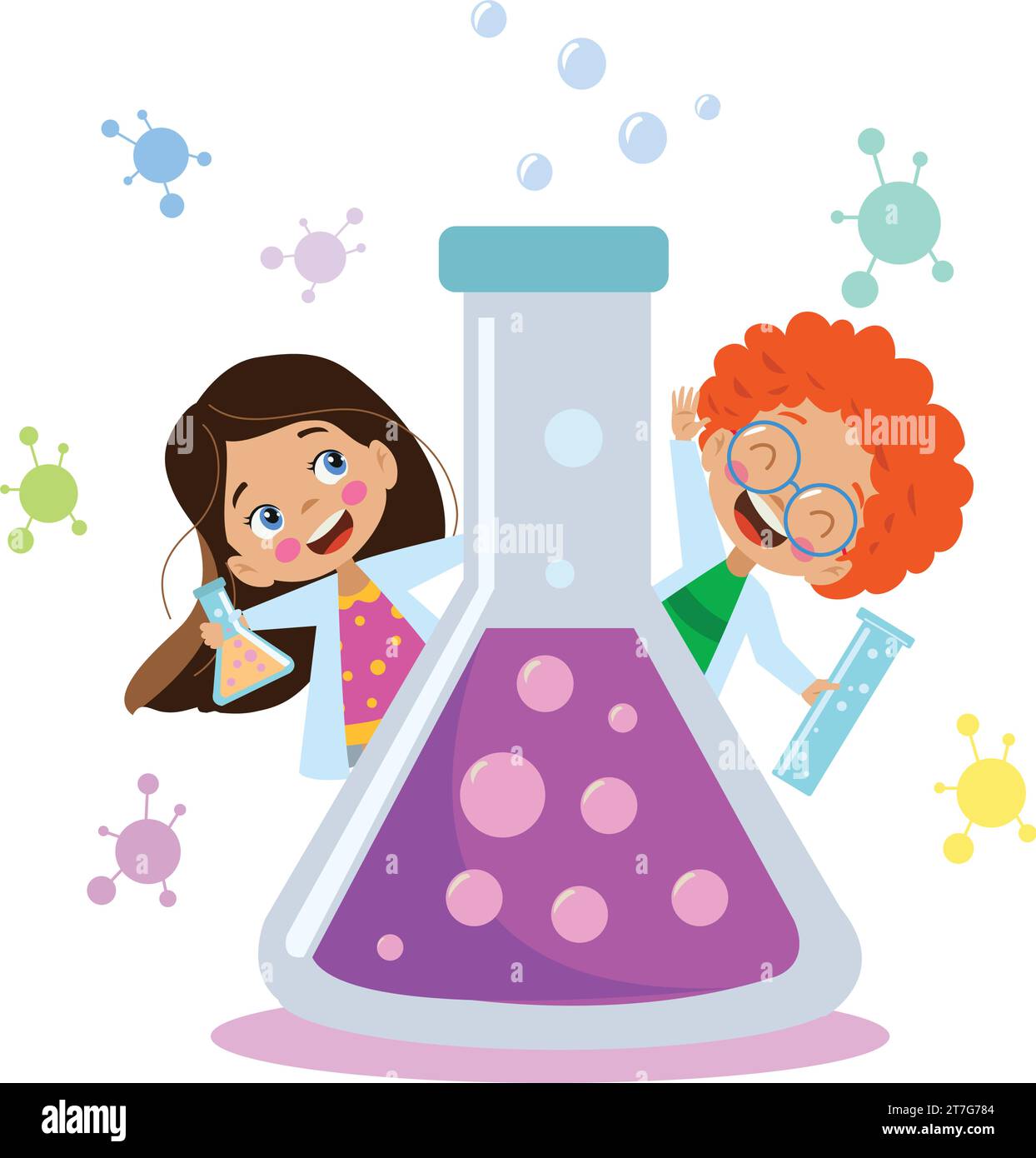 cute students experimenting in lab Stock Vector Image & Art - Alamy