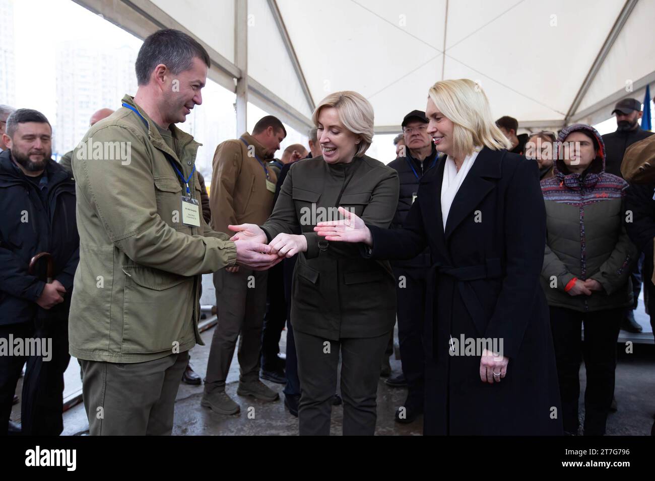 U.S. Ambassador to Ukraine Bridget Ann Brink (R) and Minister for ...