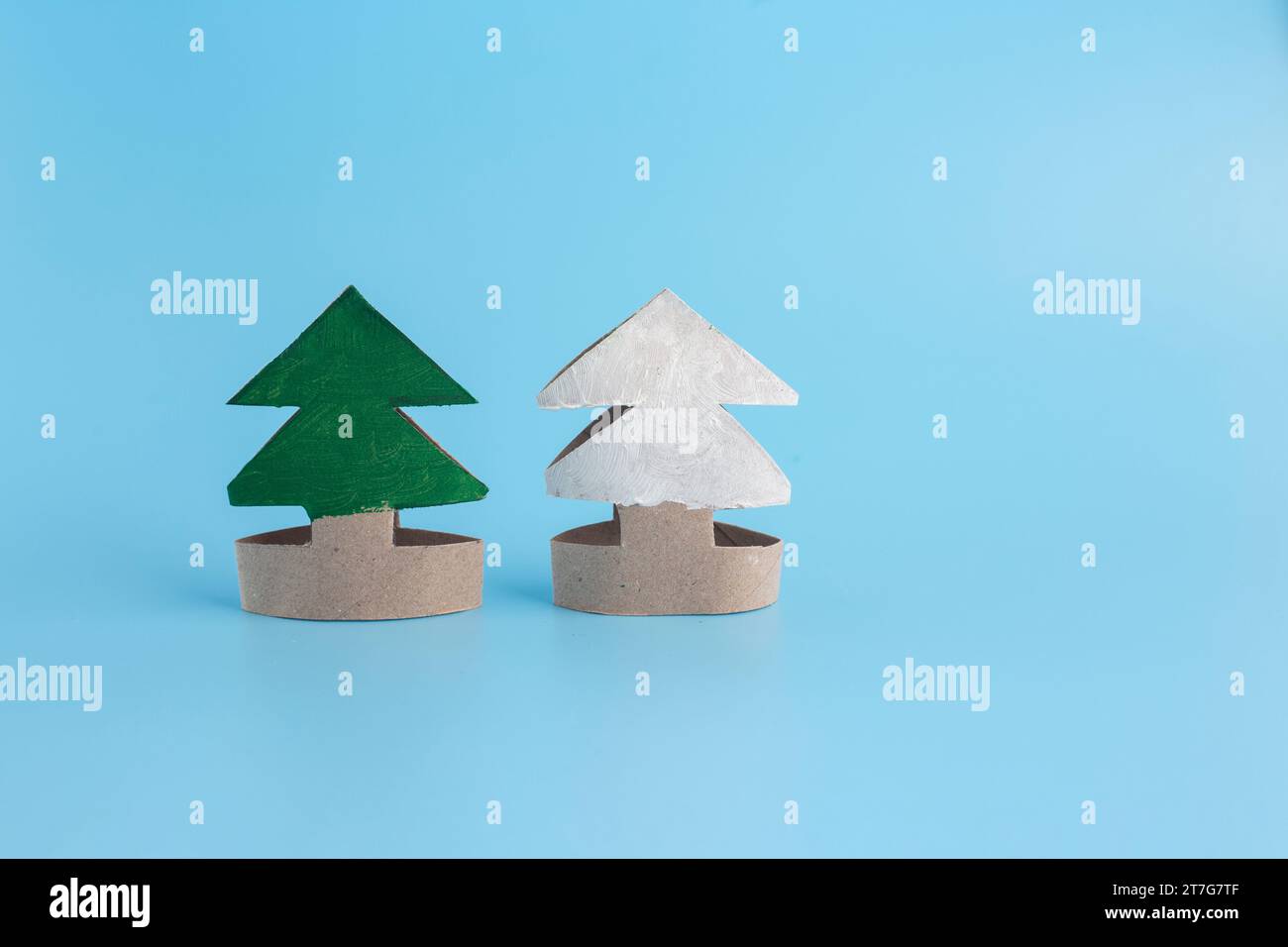 how to make a christmas tree out of toilet paper rolls, process art ...