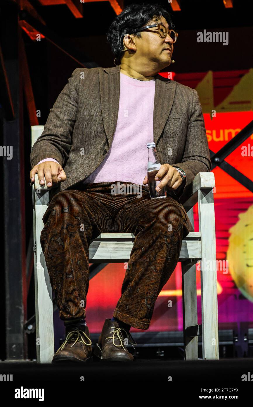 Lisbon, Portugal. 15th Nov, 2023. Nick Cho live lecture on stage3 ...