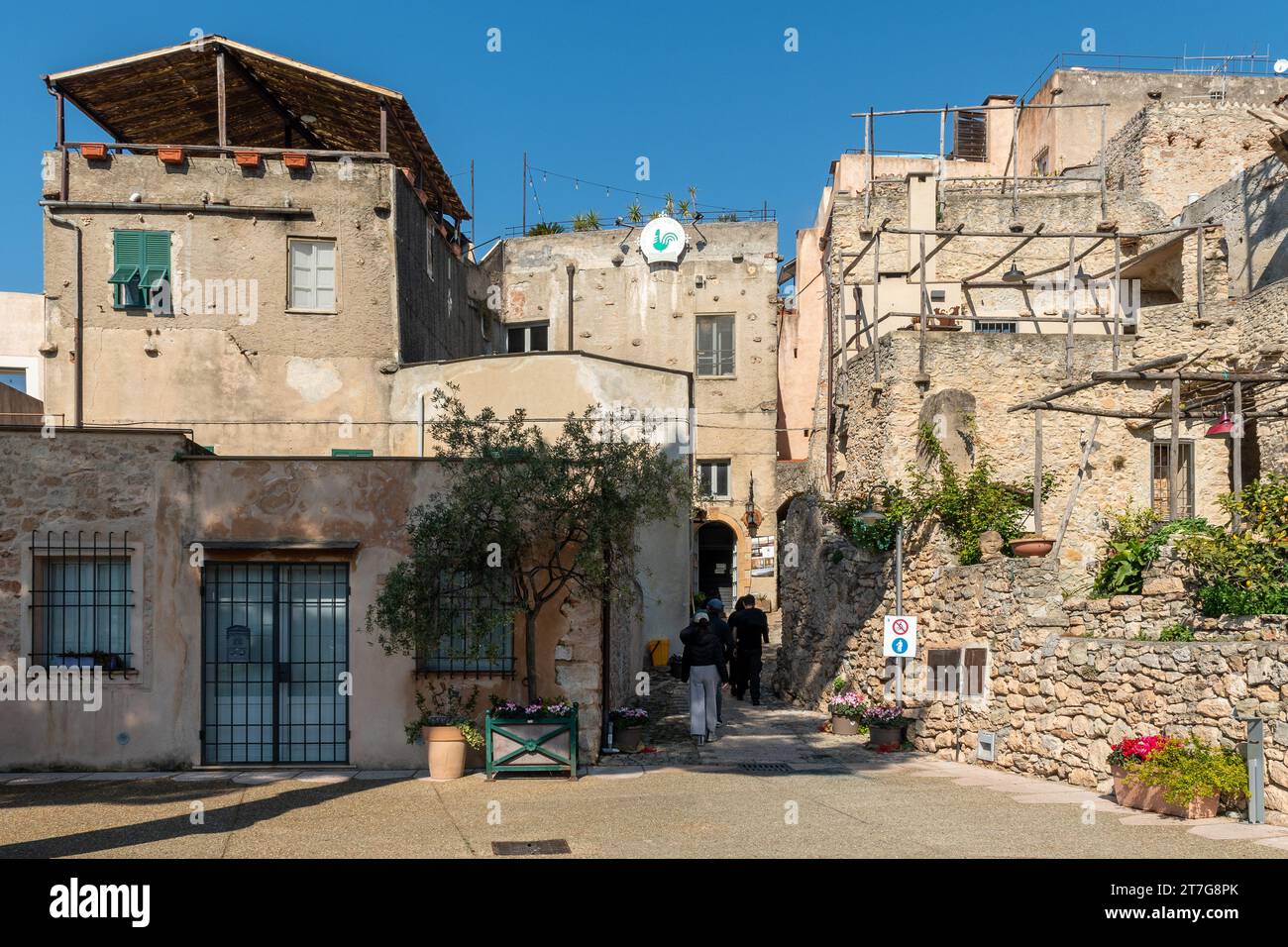 The stone village on a hill overlooking the Palm Riviera, one of the ...