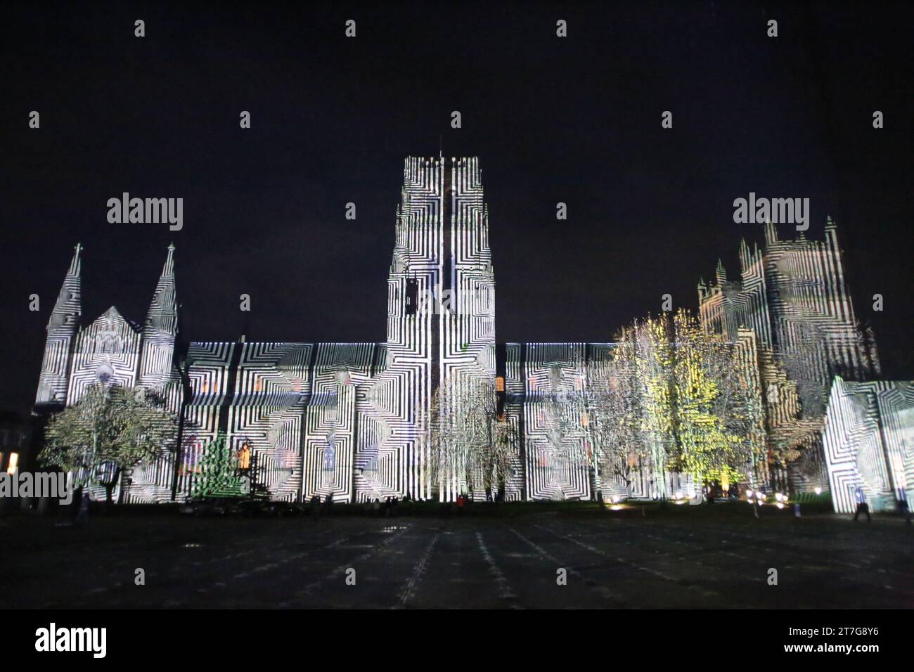 Durham Cathedral Lumiere Festival of Lights, Palace Green (outside ...