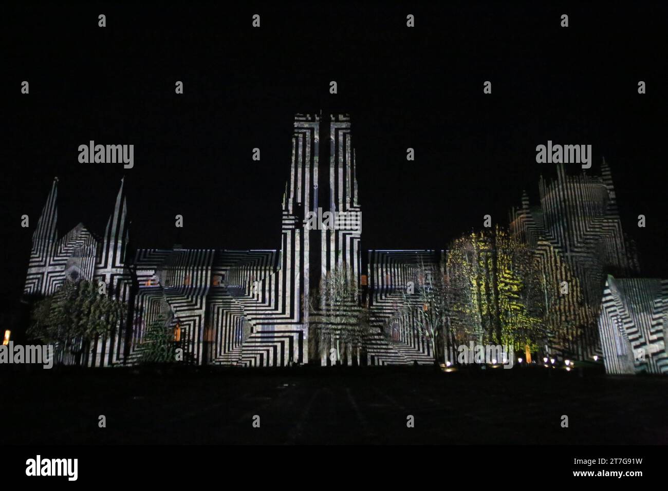 Durham Cathedral Lumiere Festival of Lights, Palace Green (outside ...