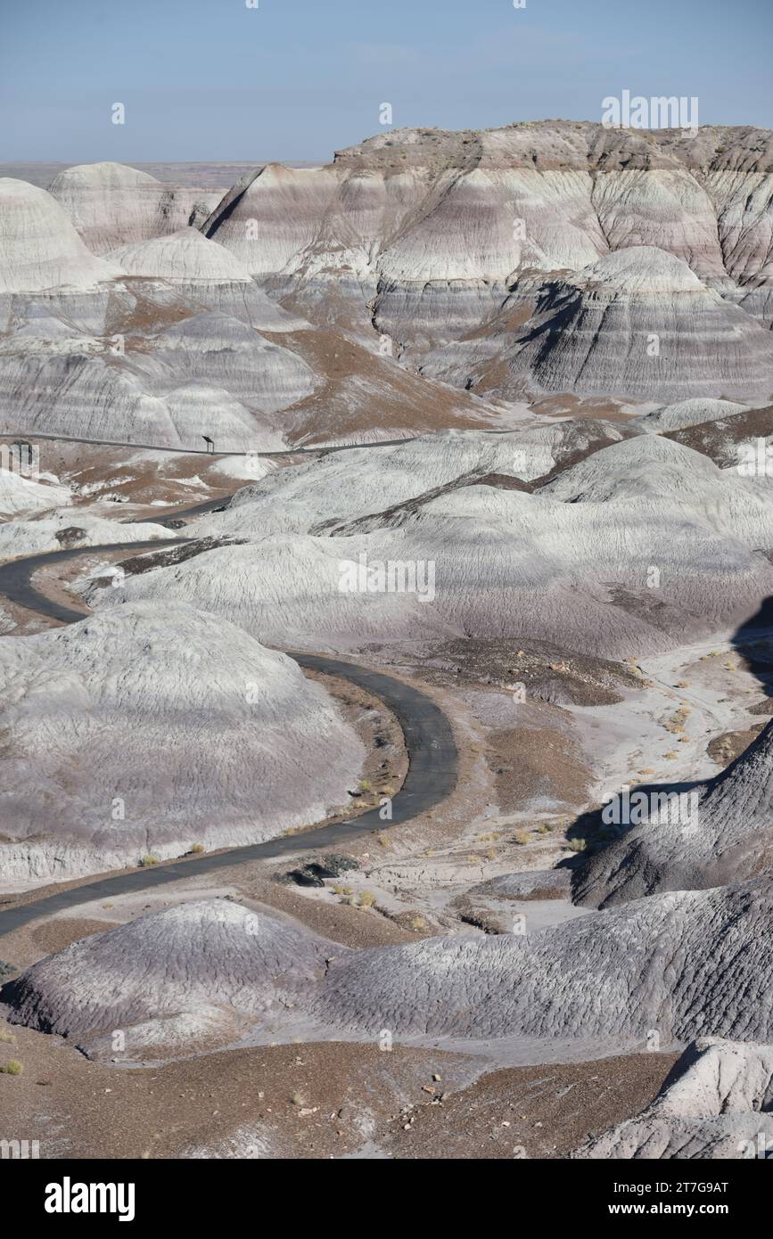 Painted Desert National Park, AZ USA 10/17/2023. Blue Mesa is a ...