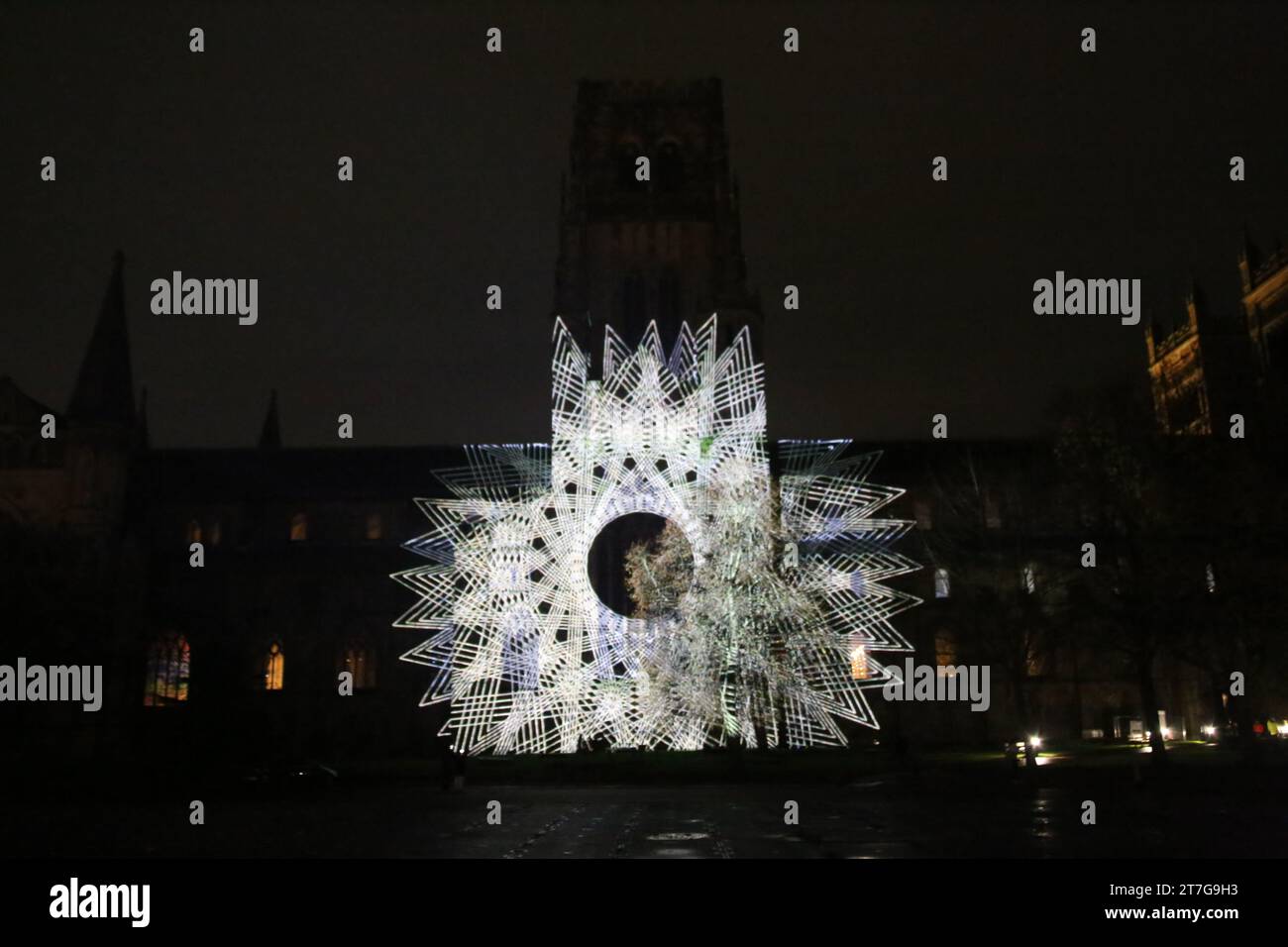 Durham Cathedral Lumiere Festival of Lights, Palace Green (outside ...