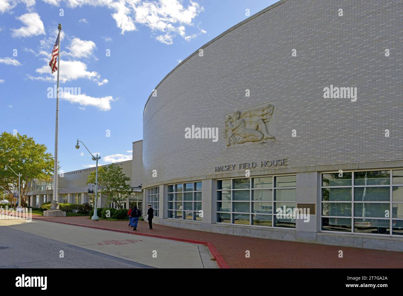 Halsey Field House on the campus of the United States Naval Academy at ...