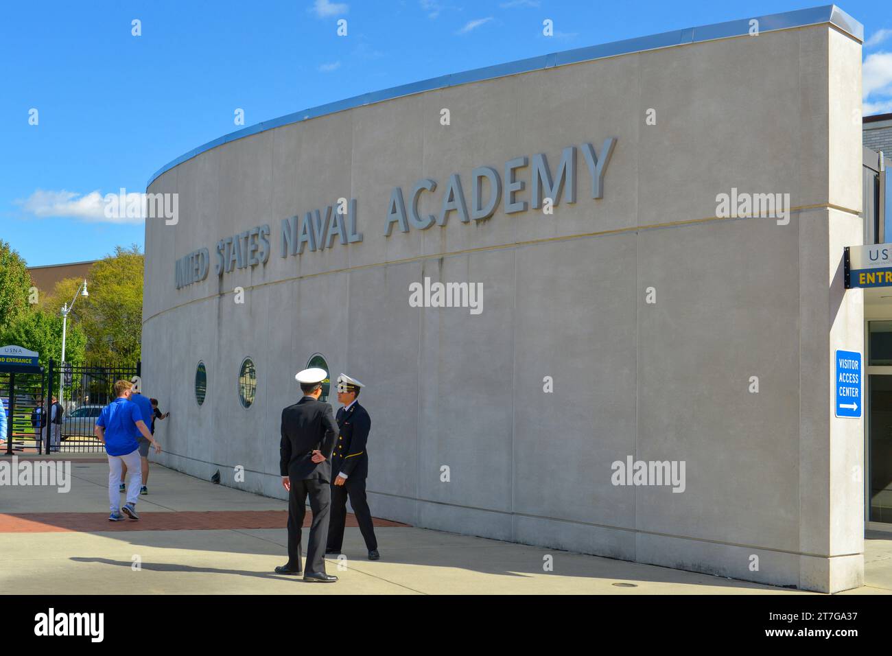 Naval students at the secondary entrance into United States Naval ...