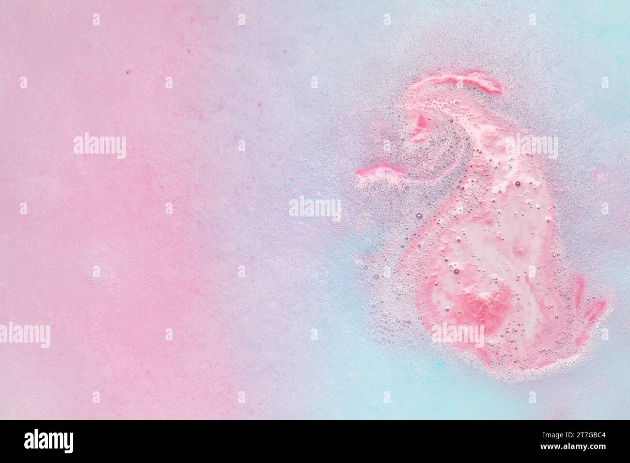 Colorful foam after dissolving bath bomb in water, closeup Stock Photo ...