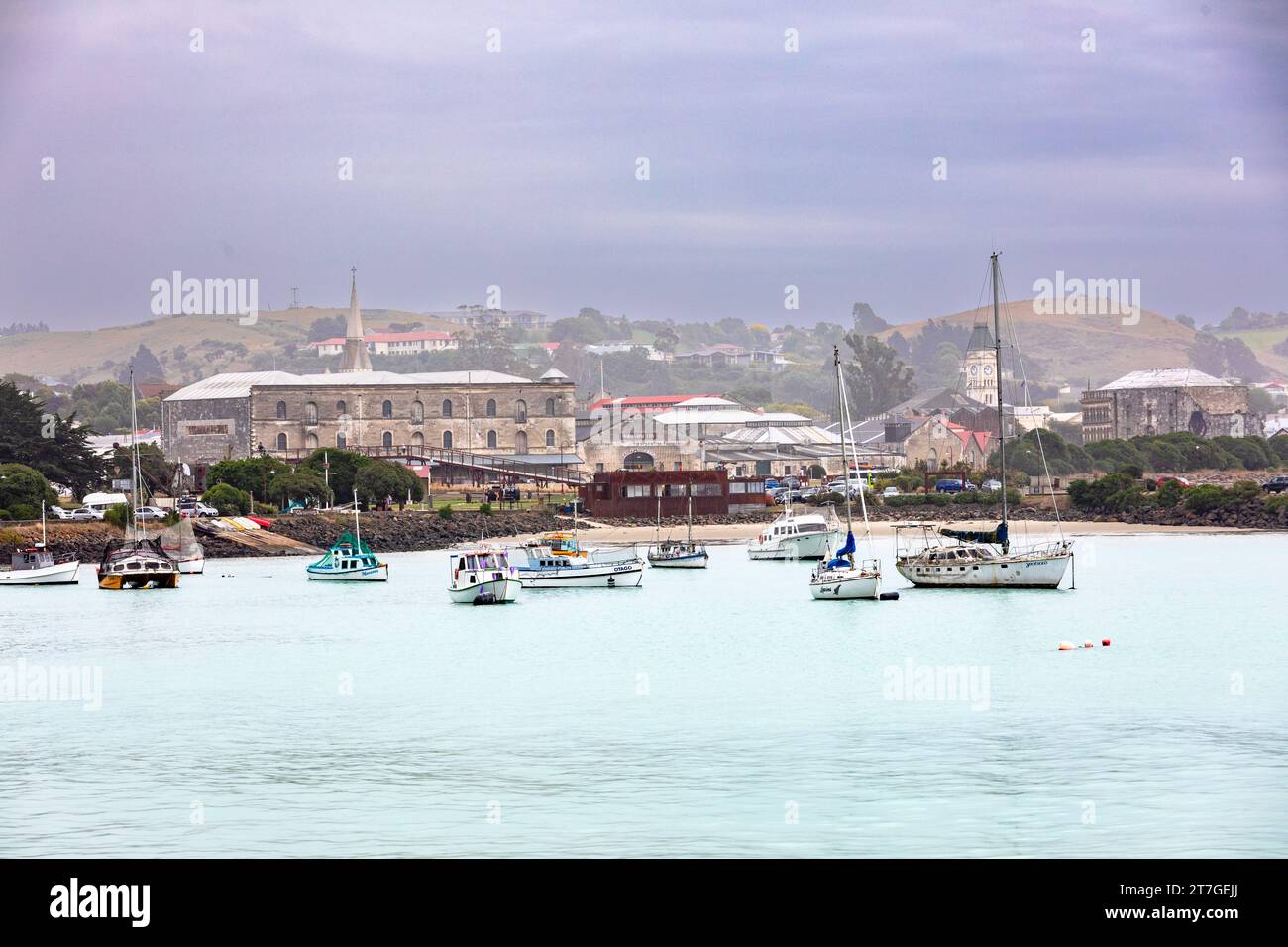 Oamaru has been built between the rolling hills of limestone and short ...