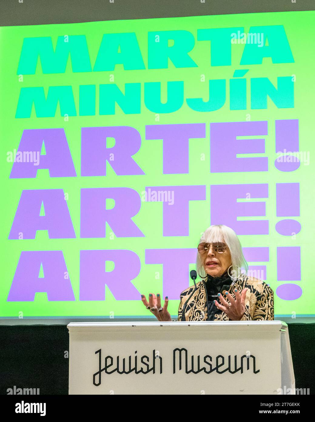 New York, USA, 15th Nov. 2023. Argentinian conceptual pop artist Marta ...