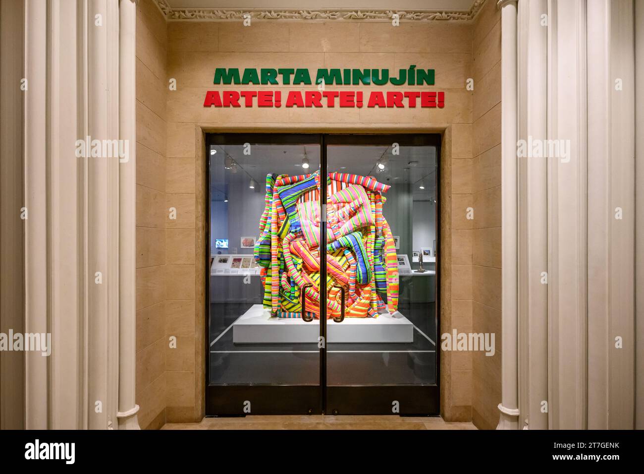 New York, USA, 15th Nov. 2023. Entrance to Argentinian conceptual pop ...