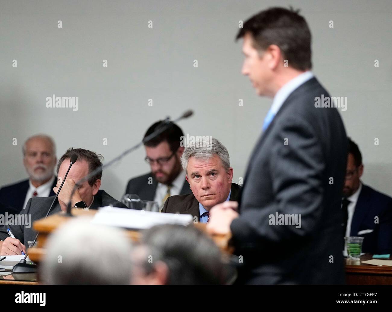 Scott Gessler, attorney for former President Donald Trump, looks on as ...