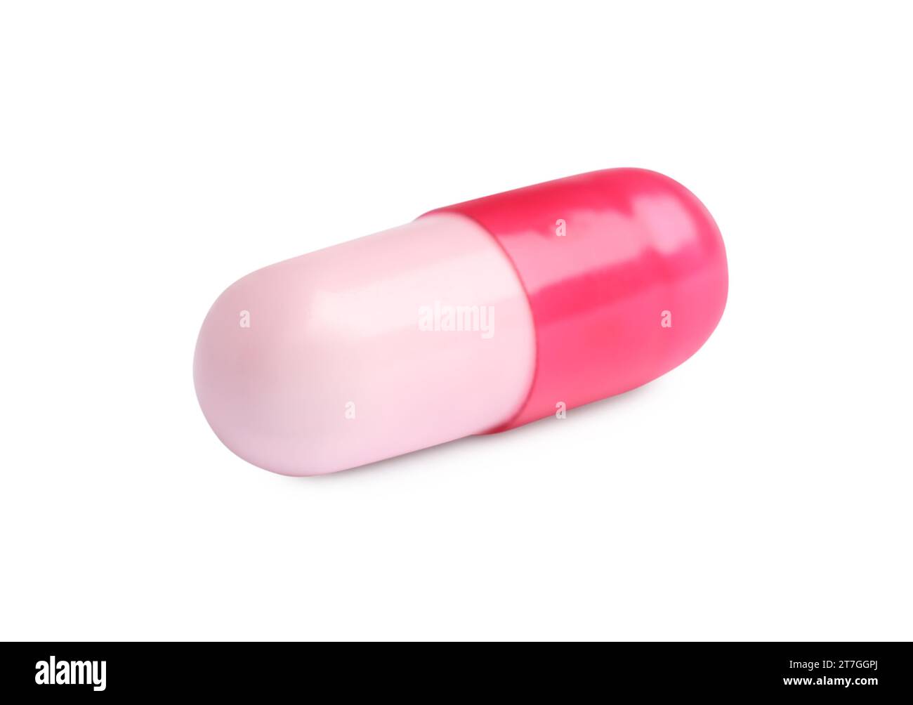 One pill on white background. Medicinal treatment Stock Photo - Alamy
