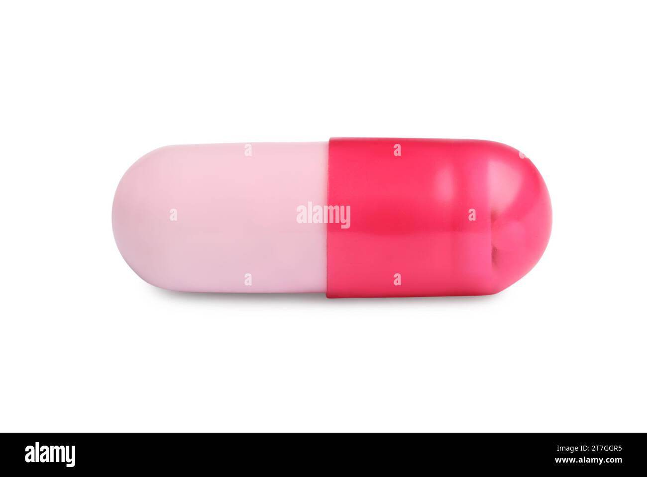 One pill on white background. Medicinal treatment Stock Photo - Alamy