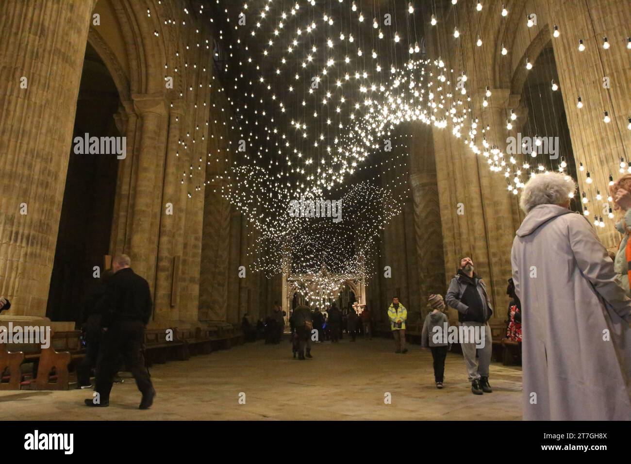 Durham Cathedral Nave, Lumiere - Pluse Topology, Artist Rafael Lozano ...