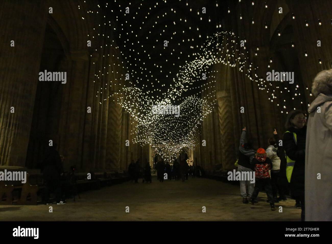Durham Cathedral Nave, Lumiere - Pluse Topology, Artist Rafael Lozano ...