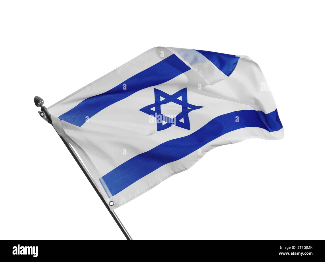 Flag of Israel isolated on white. National symbol Stock Photo - Alamy
