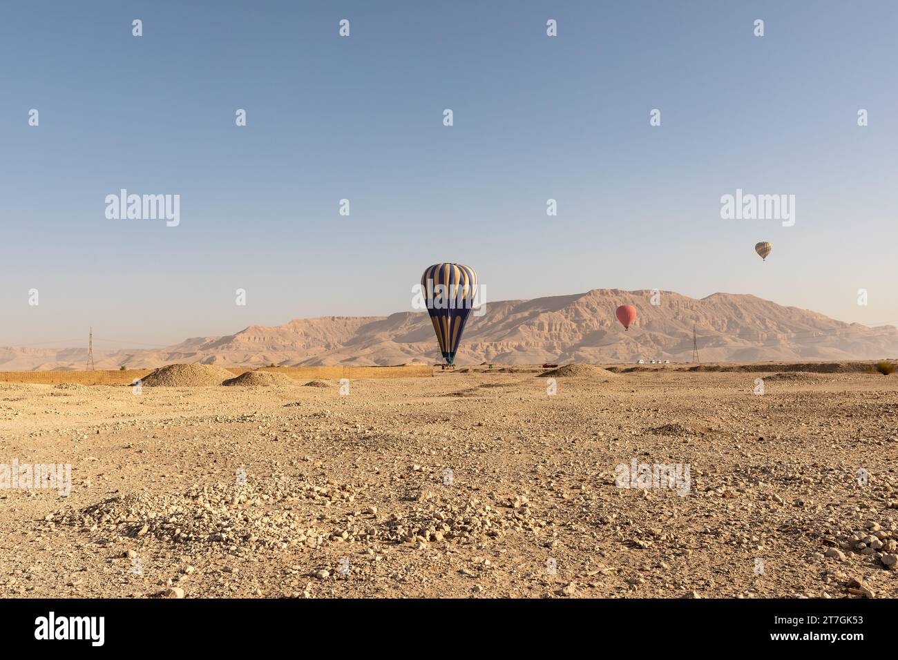 Hot air balloon lands and begins deflating after a flight through the ...