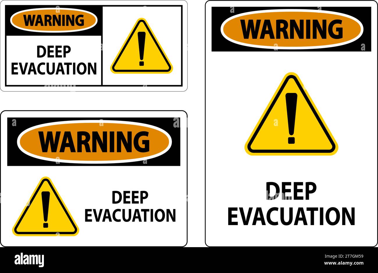 Storm damage warning sign Stock Vector Images - Alamy