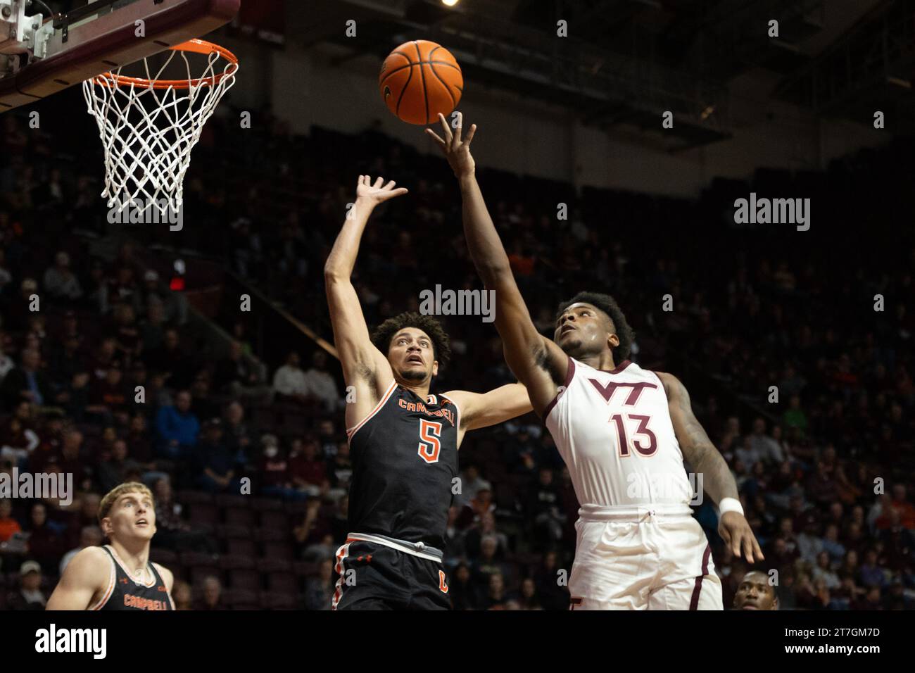 Blacksburg, VA, USA. 14th Nov, 2023. Virginia Tech Hokies guard Jaydon ...