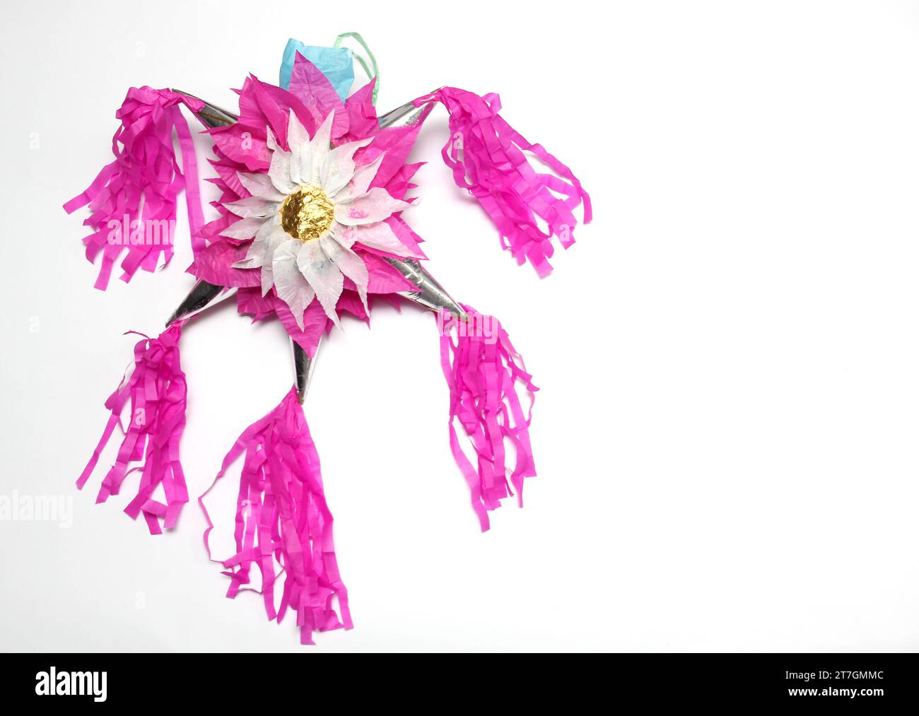 Mexican handmade piñata of clay and colored paper to celebrate posadas ...