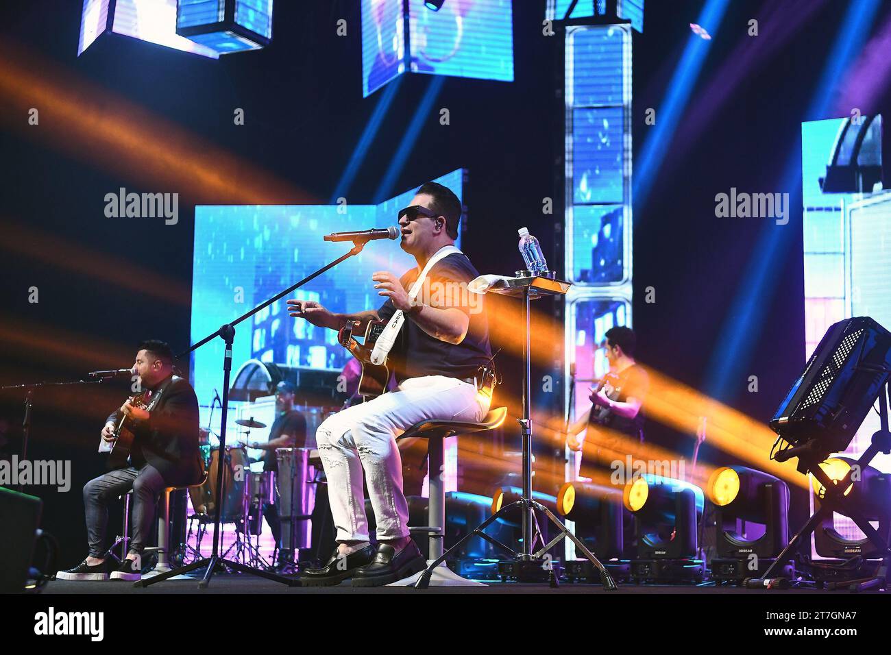 Rio de Janeiro, Brazil, November 14, 2023. Singers Bruno and Marrone ...