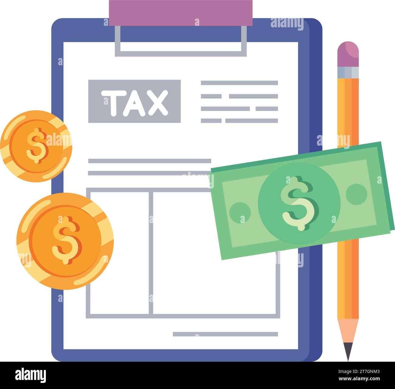 Preparation tax declaration Cut Out Stock Images & Pictures - Alamy